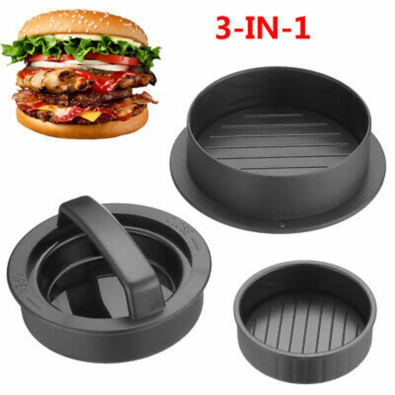 Th Stuffed Burger Press, 3-in-1 Non Stick Patty Maker Different Size ...