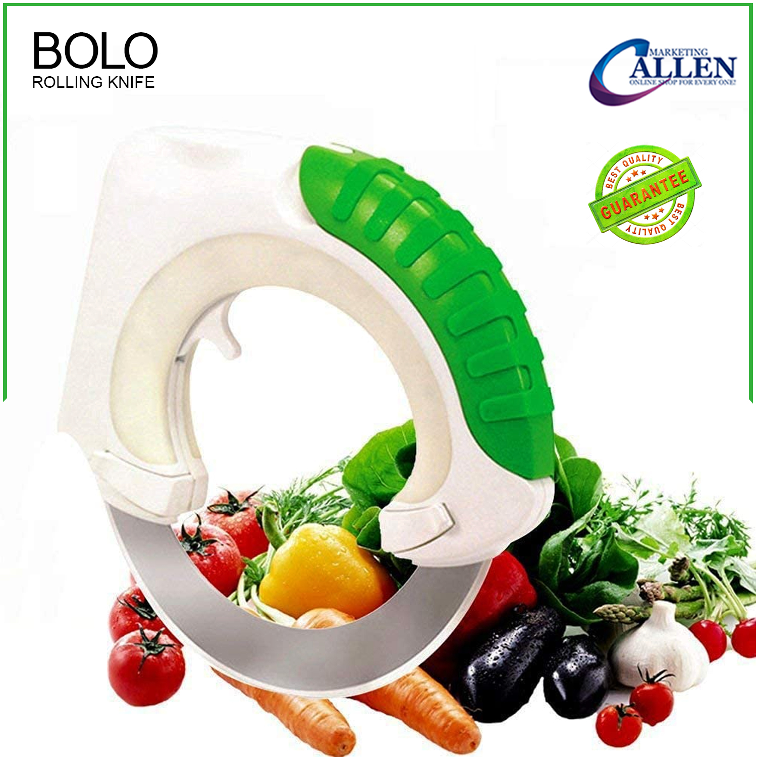 The Official Bolo Circular Rolling Knife. Blades, Stainless Steel ...