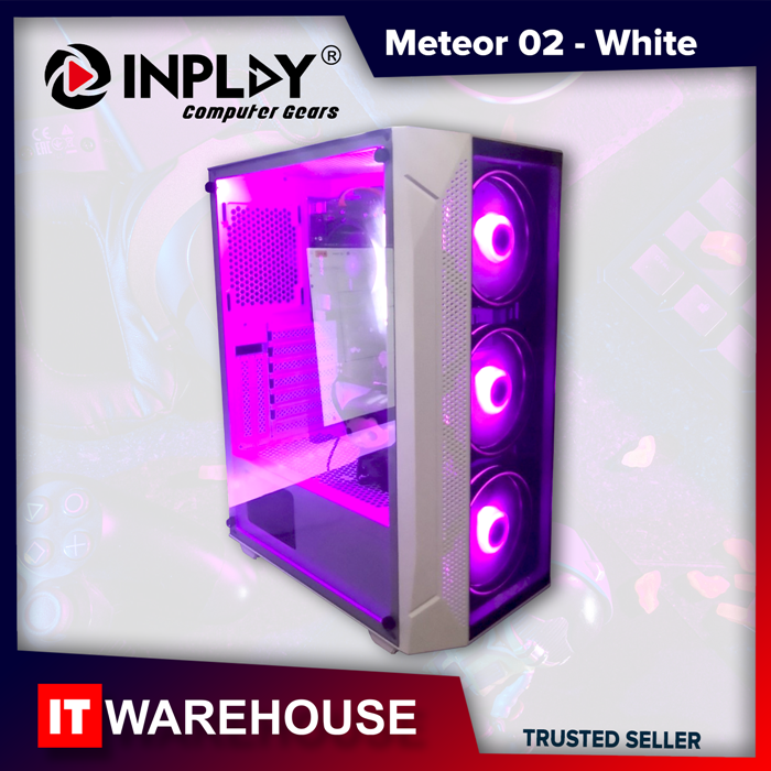 Inplay Meteor 02 – Tempered Glass Gaming PC Case [CASE ONLY, NO FANS ...