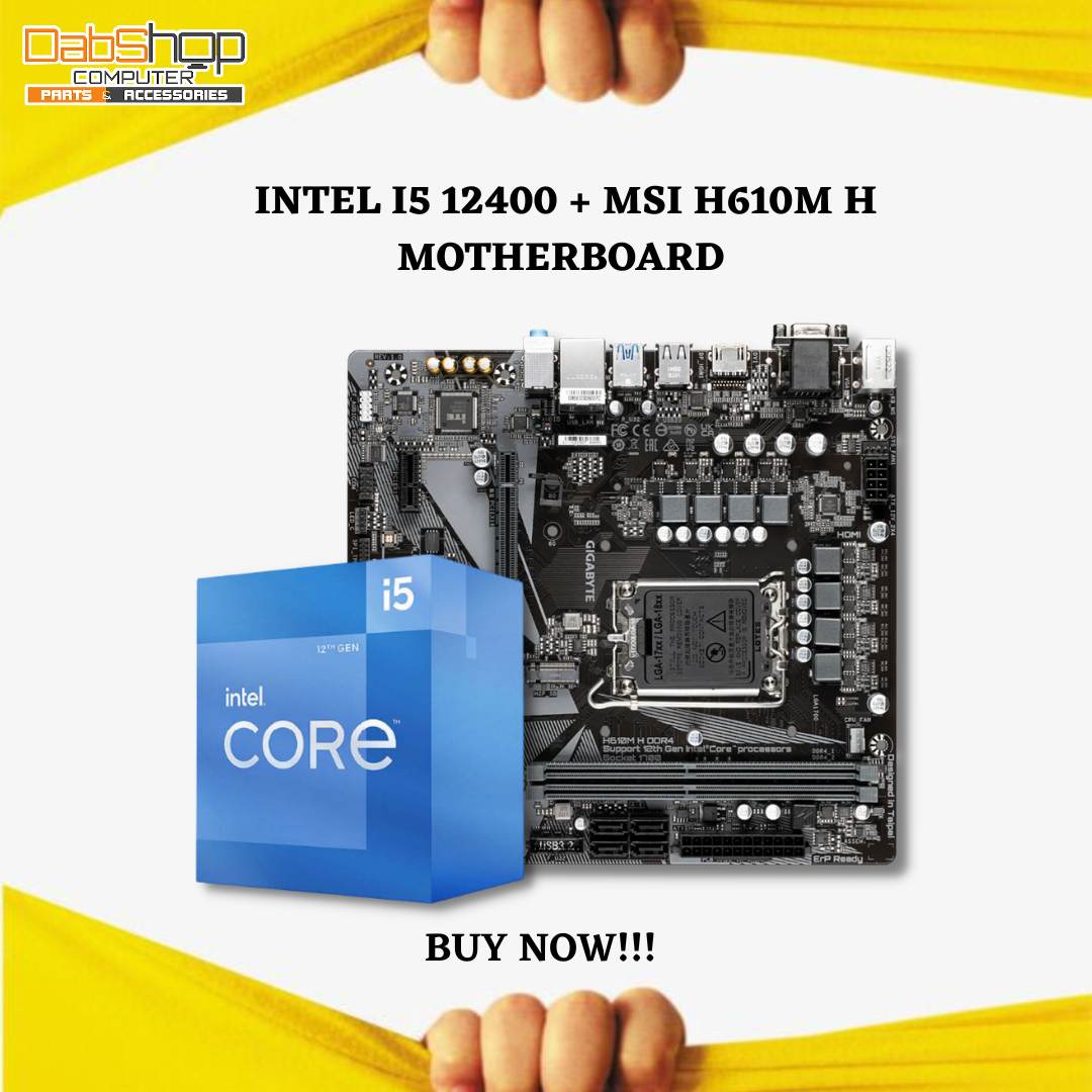 INTEL I5 12400 (TRAY TYPE) W/ INTEL STOCK FAN BUNDLE WITH GIGABYTE ...