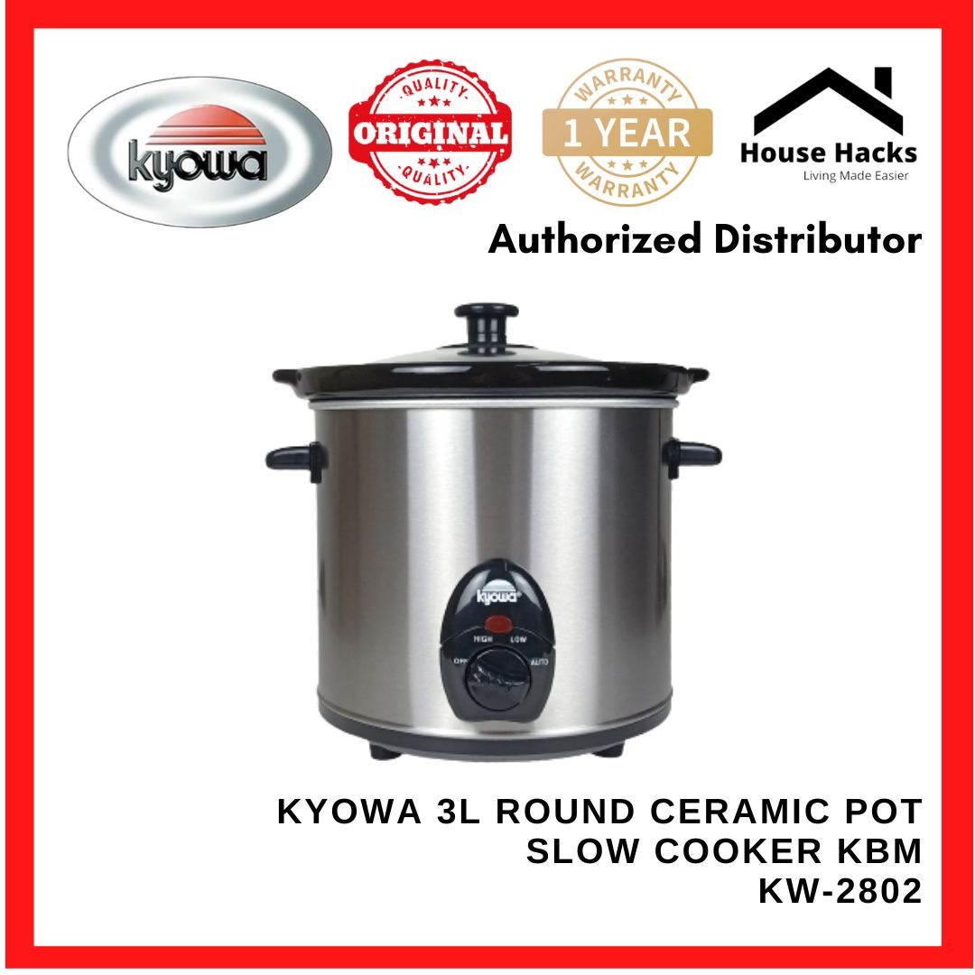 Kyowa 3L Round Ceramic Pot Slow Cooker KBM.KW-2802 (House Hacks ...