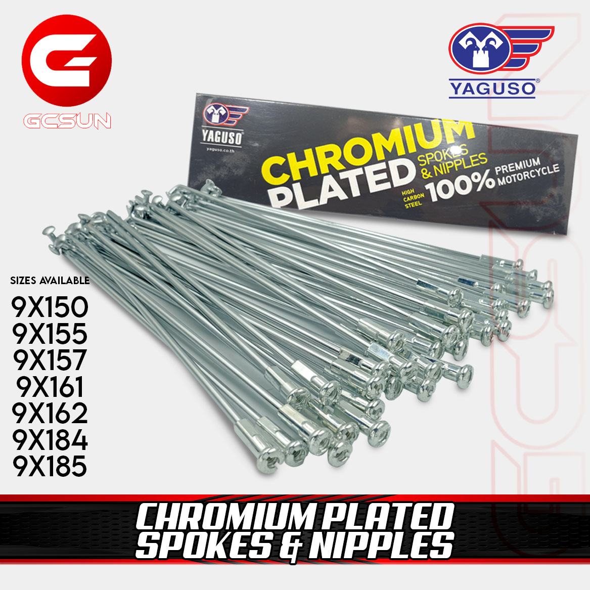 CHROMIUM PLATED SPOKES AND NIPPLES - GCSUN MOTORCYCLE | Lazada PH
