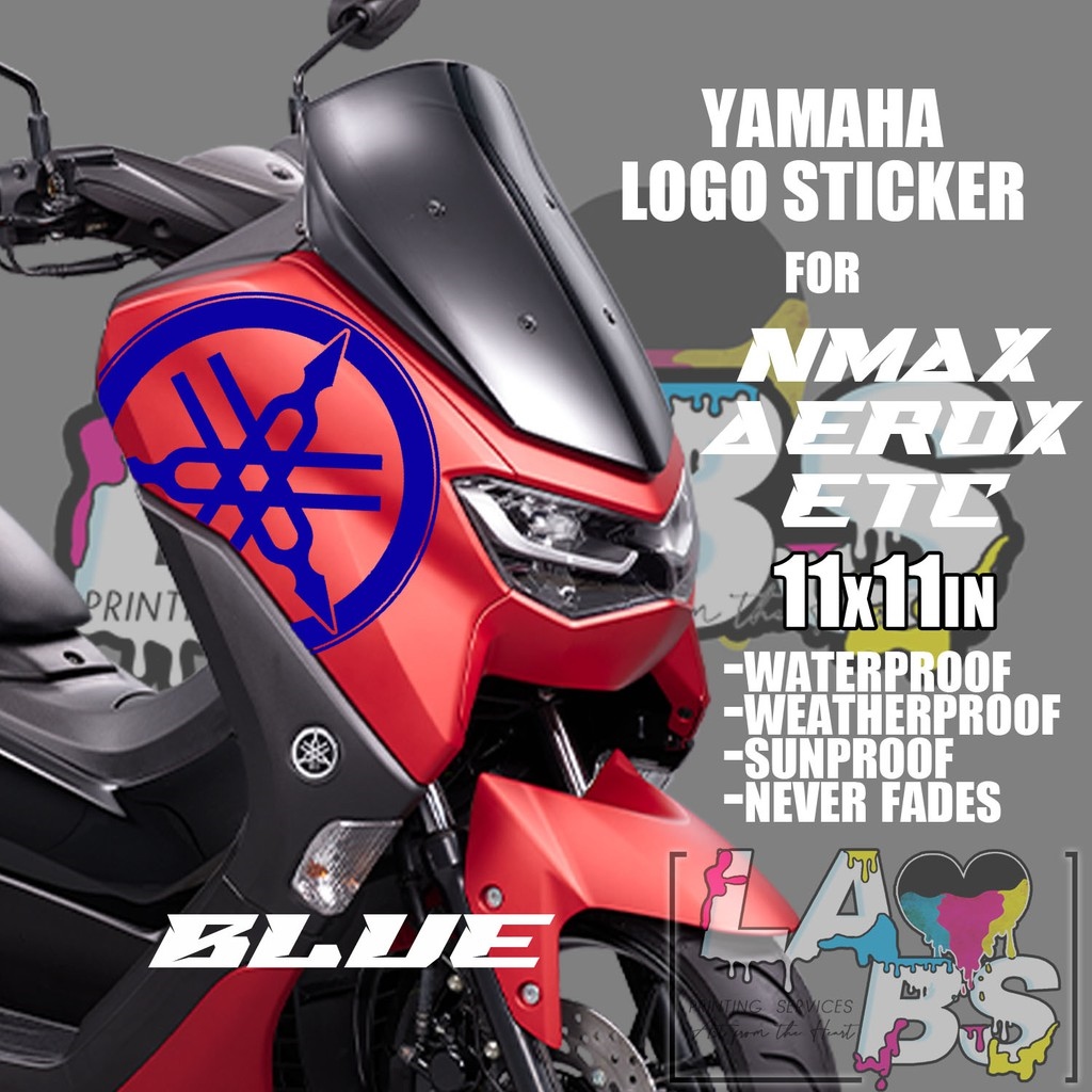 NMAX V1/V2 Yamaha logo STICKER 11X11 inches WEATHERPROOF 1PC | Lazada PH