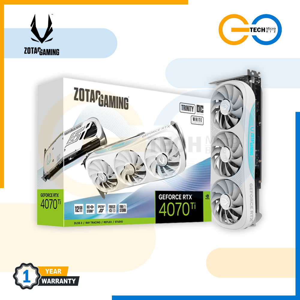 ZOTAC GAMING GeForce RTX 4070Ti SUPER Trinity Black / White Edition ...