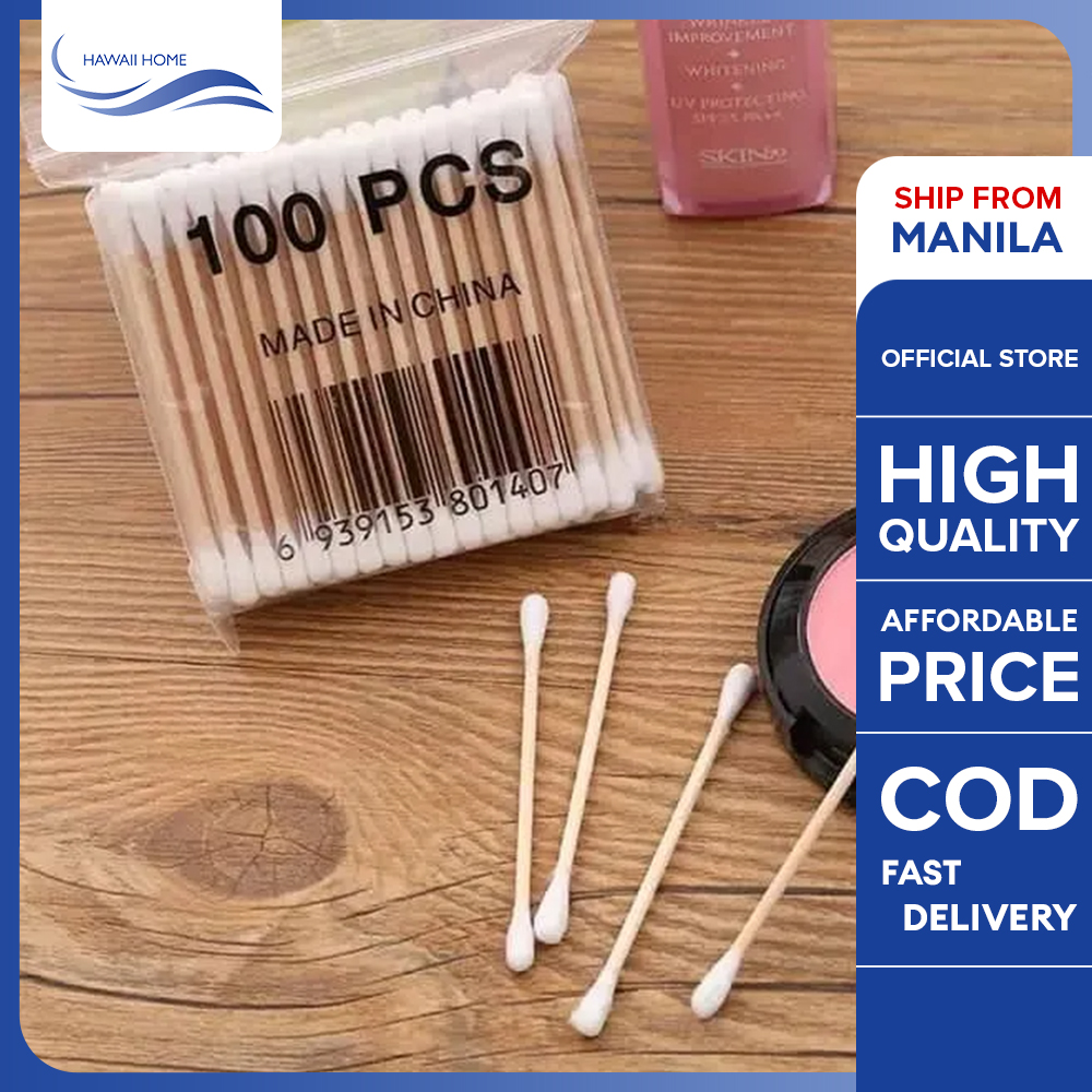 Hawaii Home Two Sided Cotton Buds Eco-Friendly Bamboo Cotton Swabs ...