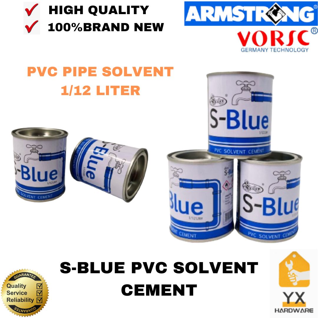 S-BLUE PVC PIPE CEMENT SOLVENT/SOLVENT CEMENT 1/12 LITER | Lazada PH