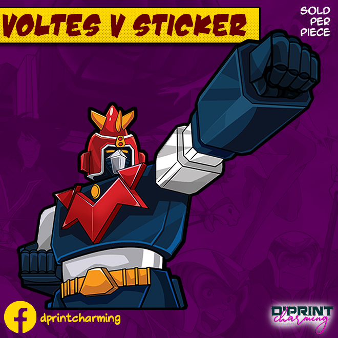 Voltes V Classic Version - Laminated Vinyl Sticker (choose texture ...