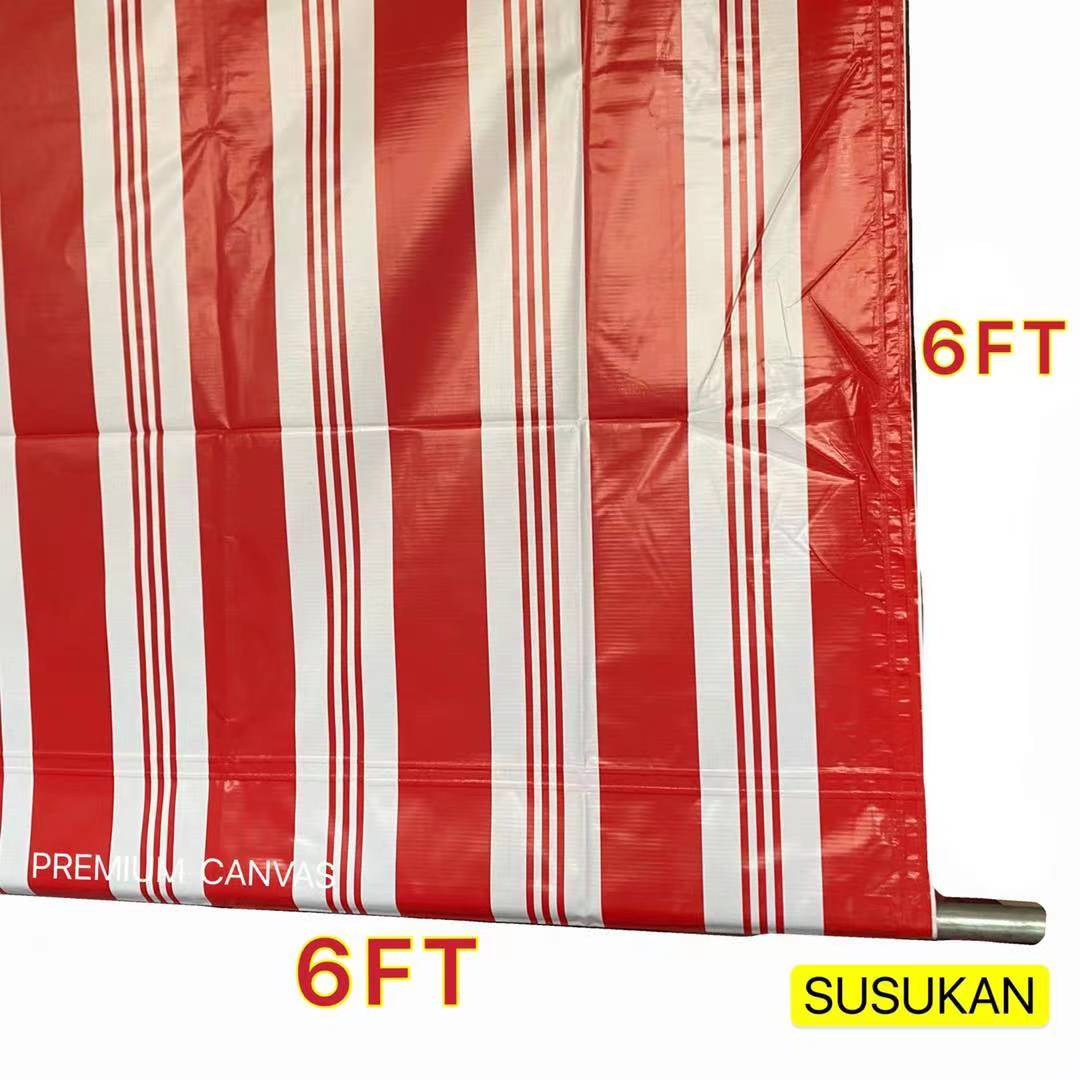 6FTx6FT Trapal Stripe Lona Tarp to Cover The Sun and Rain, Camping ...