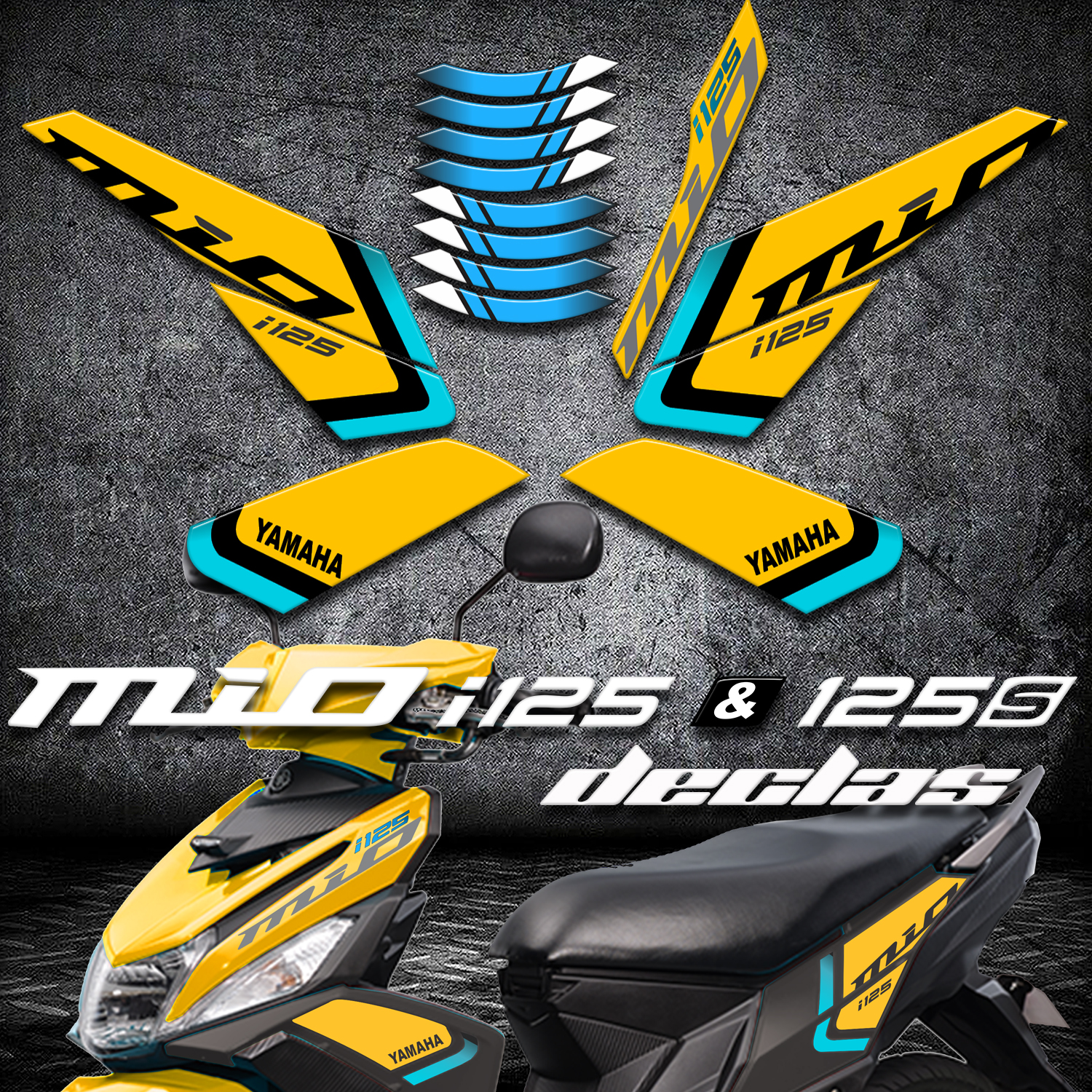 Mio i 125 decals YELLOW 2021 stock stcker | Lazada PH