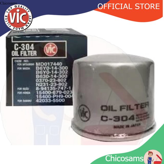 Vic Oil Filter C-304 for Hyundai (C304) | Lazada PH