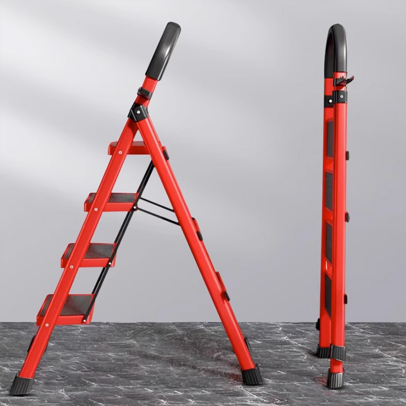 Heavy Duty Folding Ladder in 3/4/5/6 Steps Foldable Ladder Non-Slip and ...