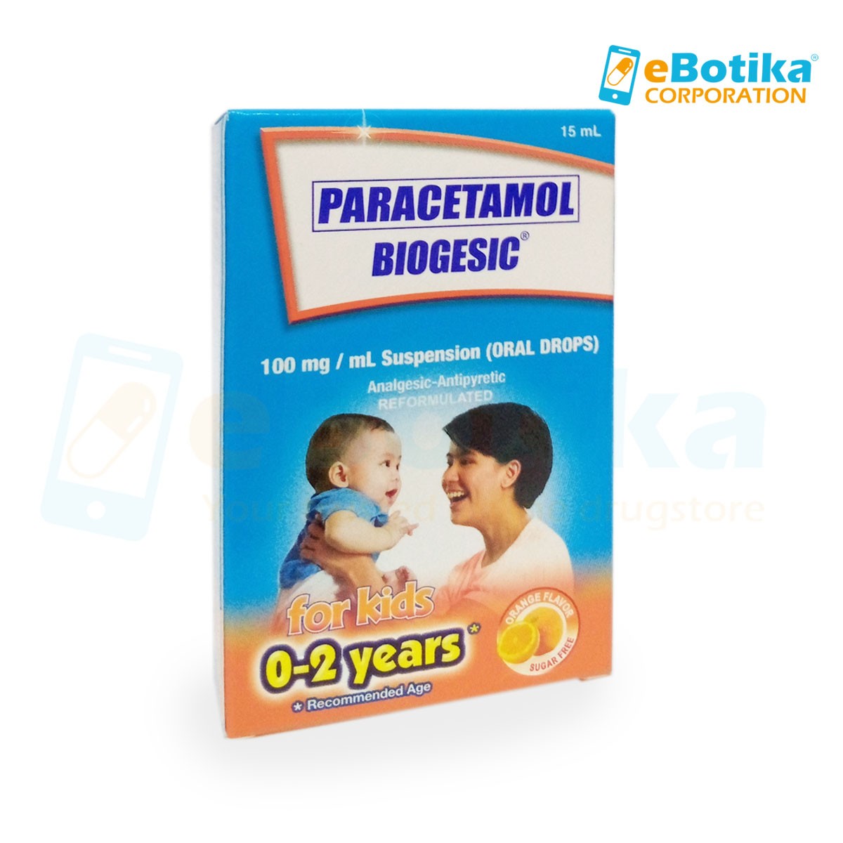 Biogesic (Paracetamol) Oral Drops 100mg/15ml (Orange Flavor) | Lazada PH