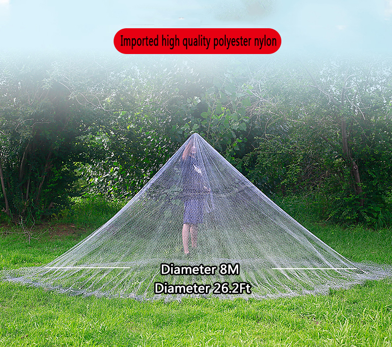 Freebies Diameter 8M Super Fishing net Upgraded version 4Kg Imported ...