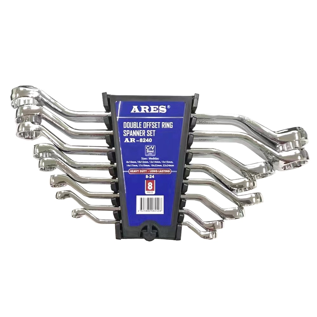 8-24mm 8 Pcs ARES Tools Set Combination Wrench Set Double Ring Offset ...