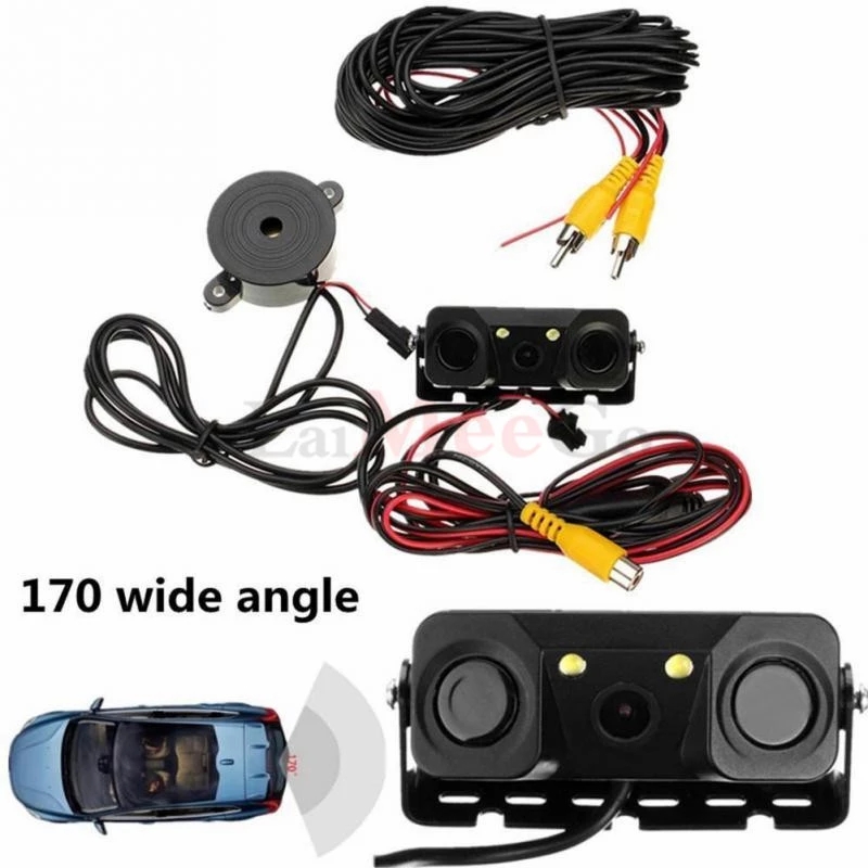 0.5 Lux 3 in 1 Car Camera Parking Reverse Radar system Backup HD Camera ...