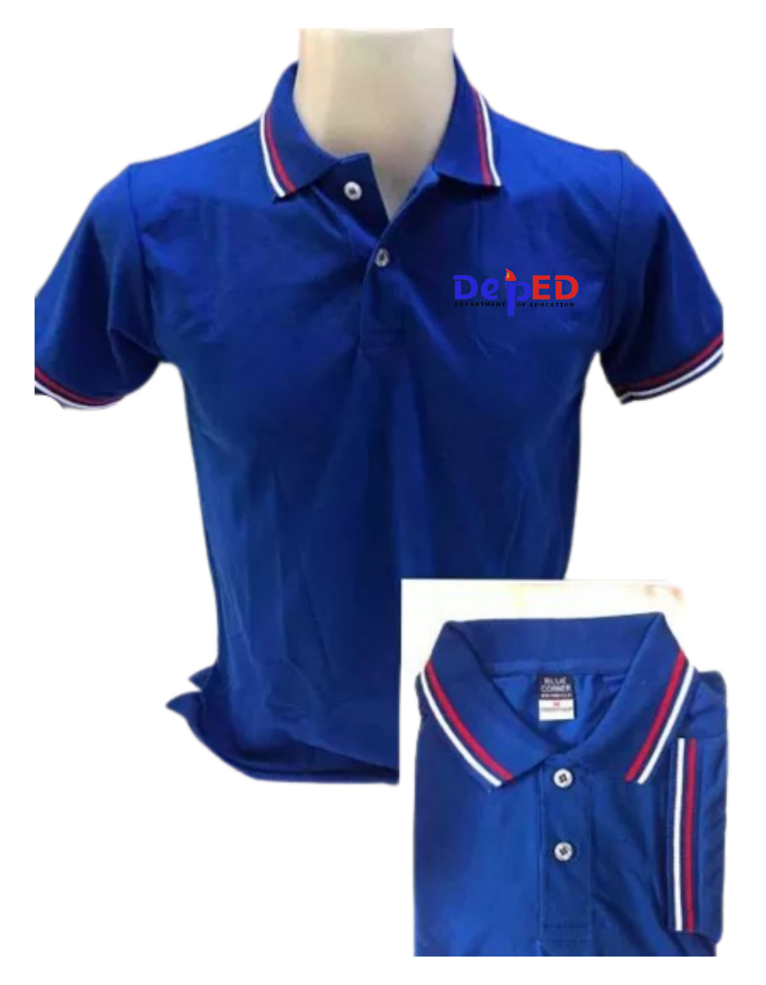 Royal Blue Polo Shirt with DepEd EmbroideredLogo Wash Day Uniform ...