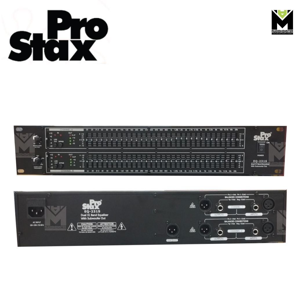 Prostax EQ-231Sub Dual 31 Band Equalizer With Subwoofer Out | Lazada PH