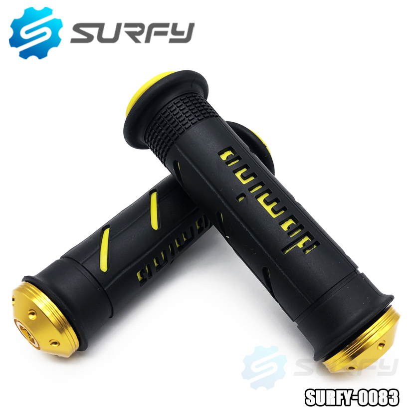 Domino Handle Grip with Alloy Bar End with Sticker Color [ Black Gold ...