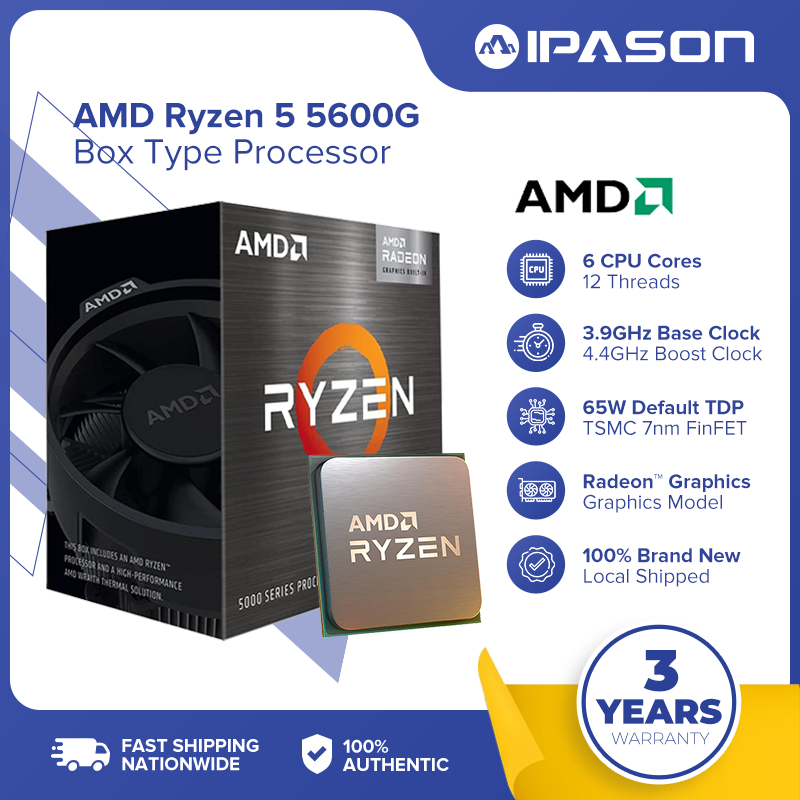 IPASON PC | AMD Ryzen™ 5 5600G Desktop Processor (Socket AM4, CPU ...