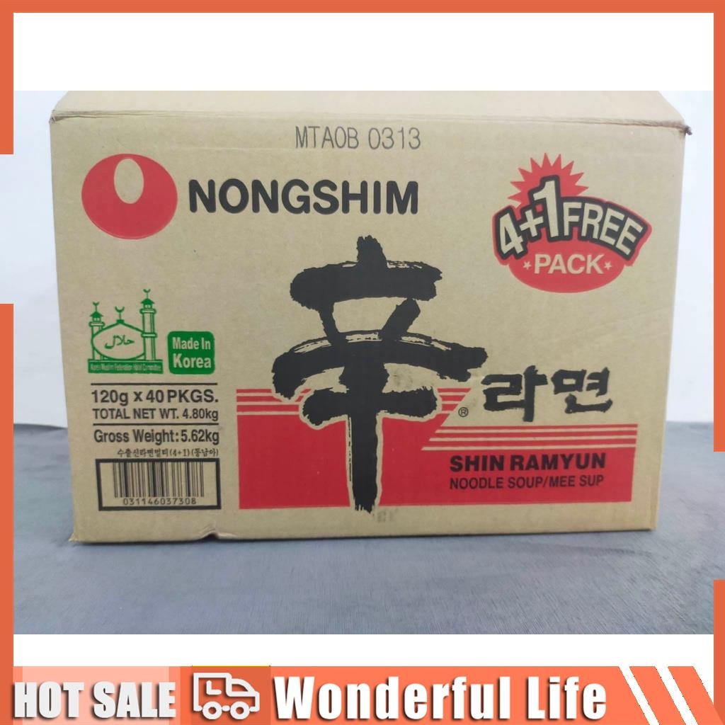 NONGSHIM SHIN RAMYUN noodle pouch PER BOX 40 s authentic korean ...