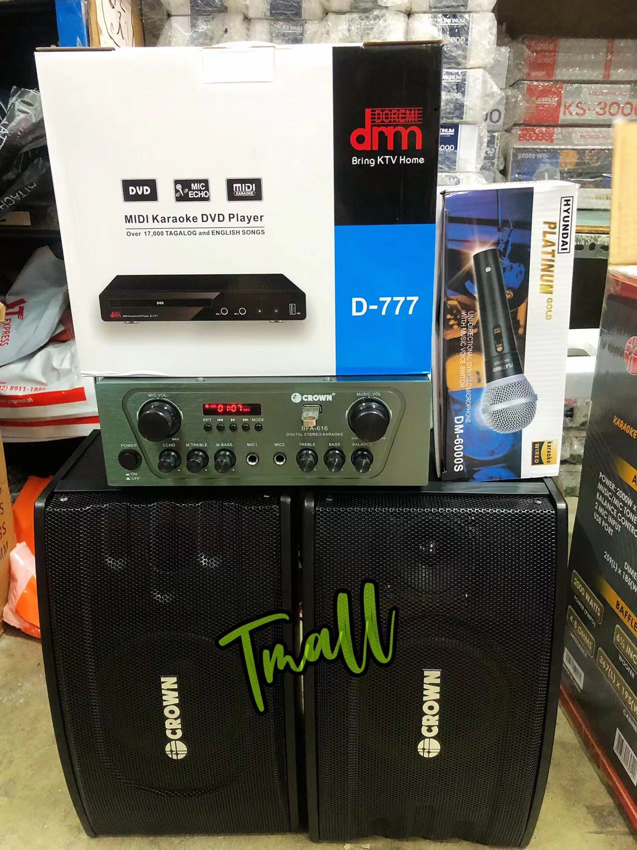 Karaoke/videoke Set CROWN BFA-616 2000watts speaker & amplifier with ...