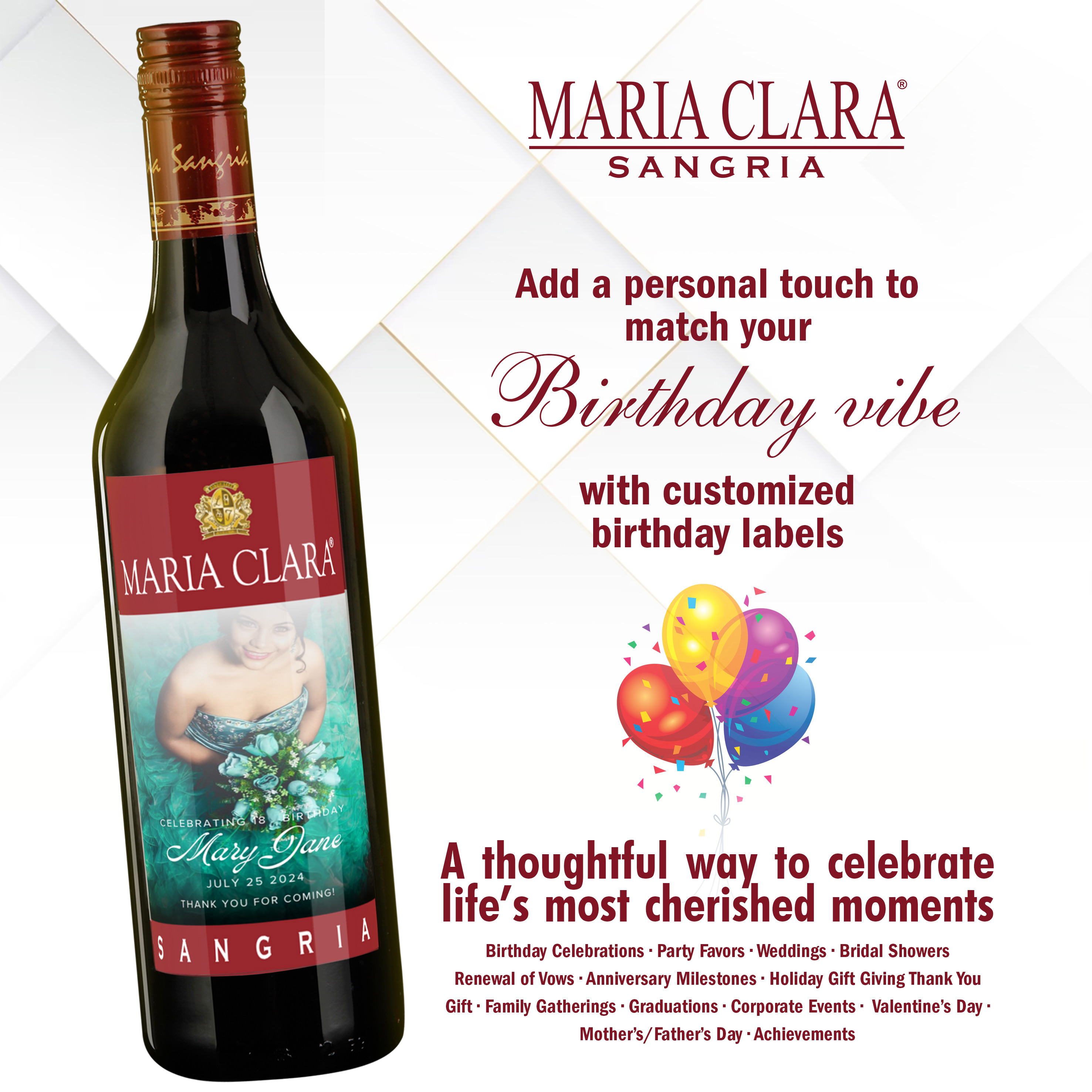 Maria Clara Sangria Customized Label | Lazada PH