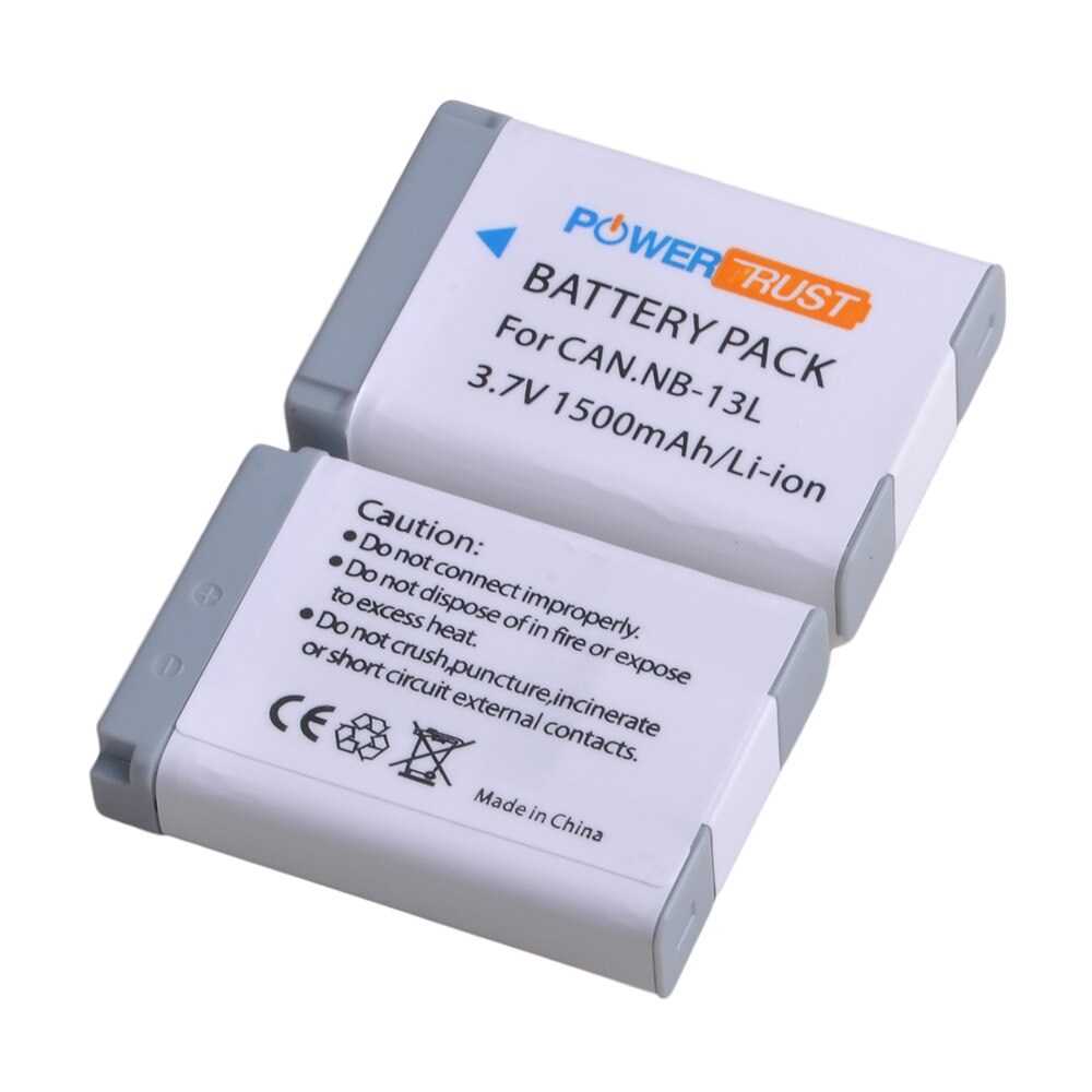 2Pcs NB-13L NB13L NB 13L Battery LED 3-Slots Charger For Canon Powershot G5X G7X G9X G7 X Mark ...