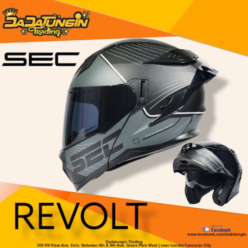 Factory direct sales SEC Revolt Graphics Modular Dual Visor Helmet w ...