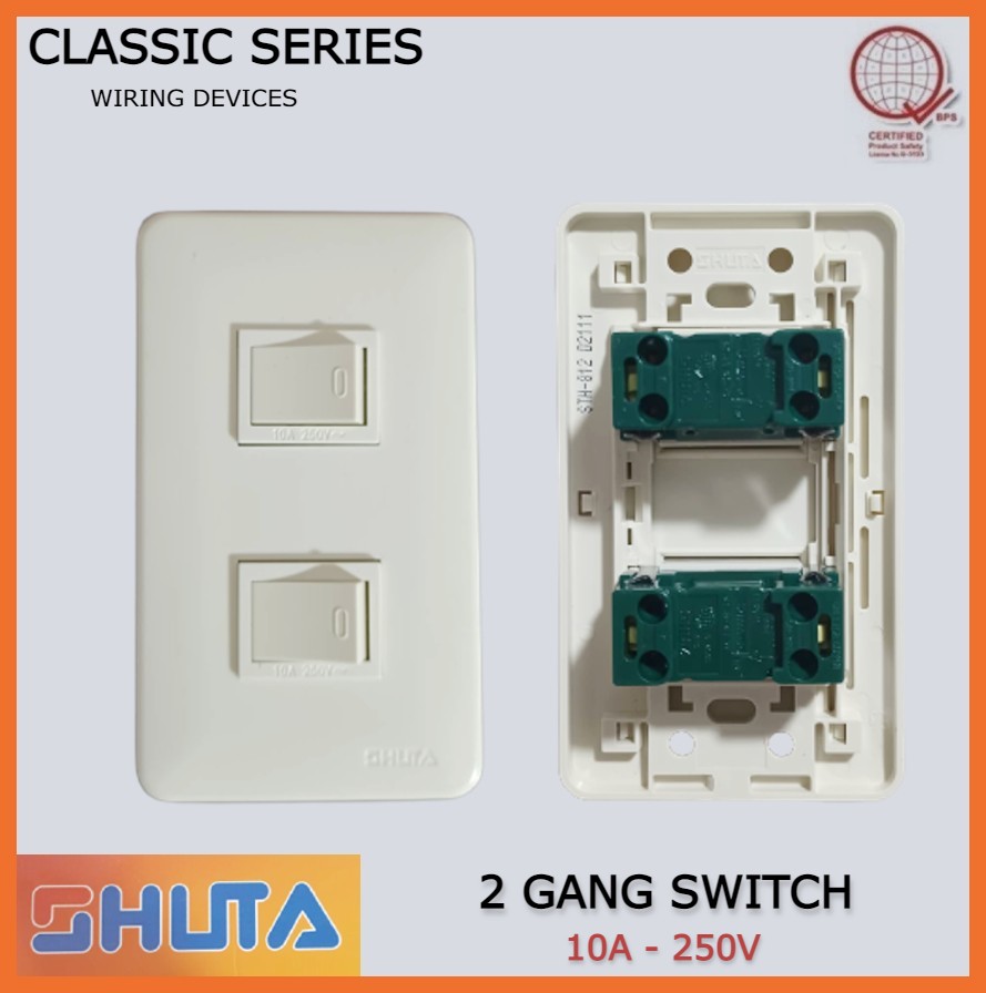SHUTA CLASSIC SERIES OUTLET / SWITCH 1GANG - 2GANG | Lazada PH