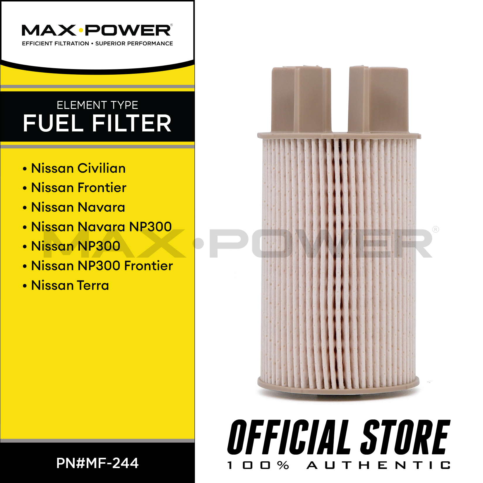 MAX Power Fuel Filter MF-244 For Nissa Navara NP300 2015- | Lazada PH