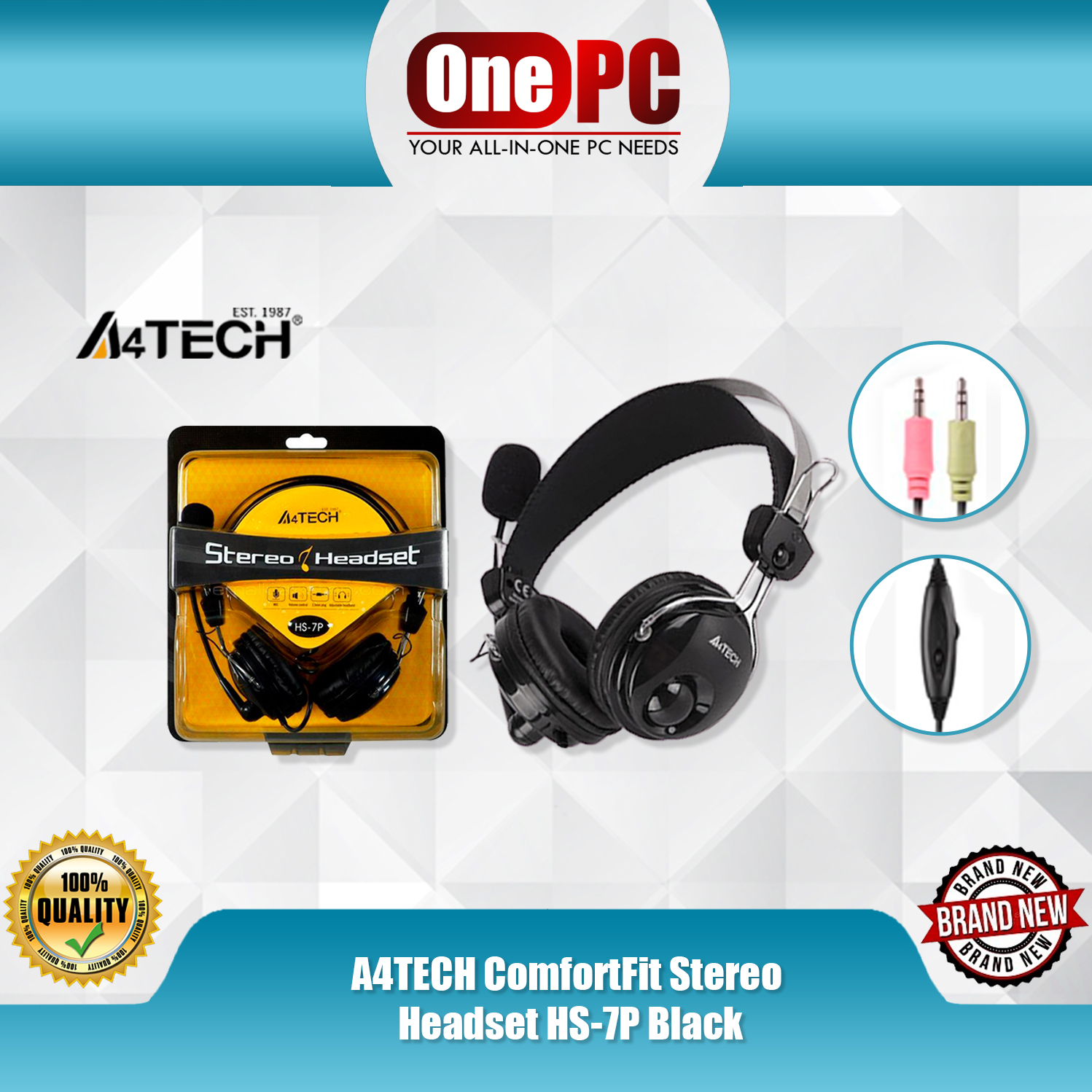 A4TECH ComfortFit Stereo Headset HS-7P Black | Lazada PH
