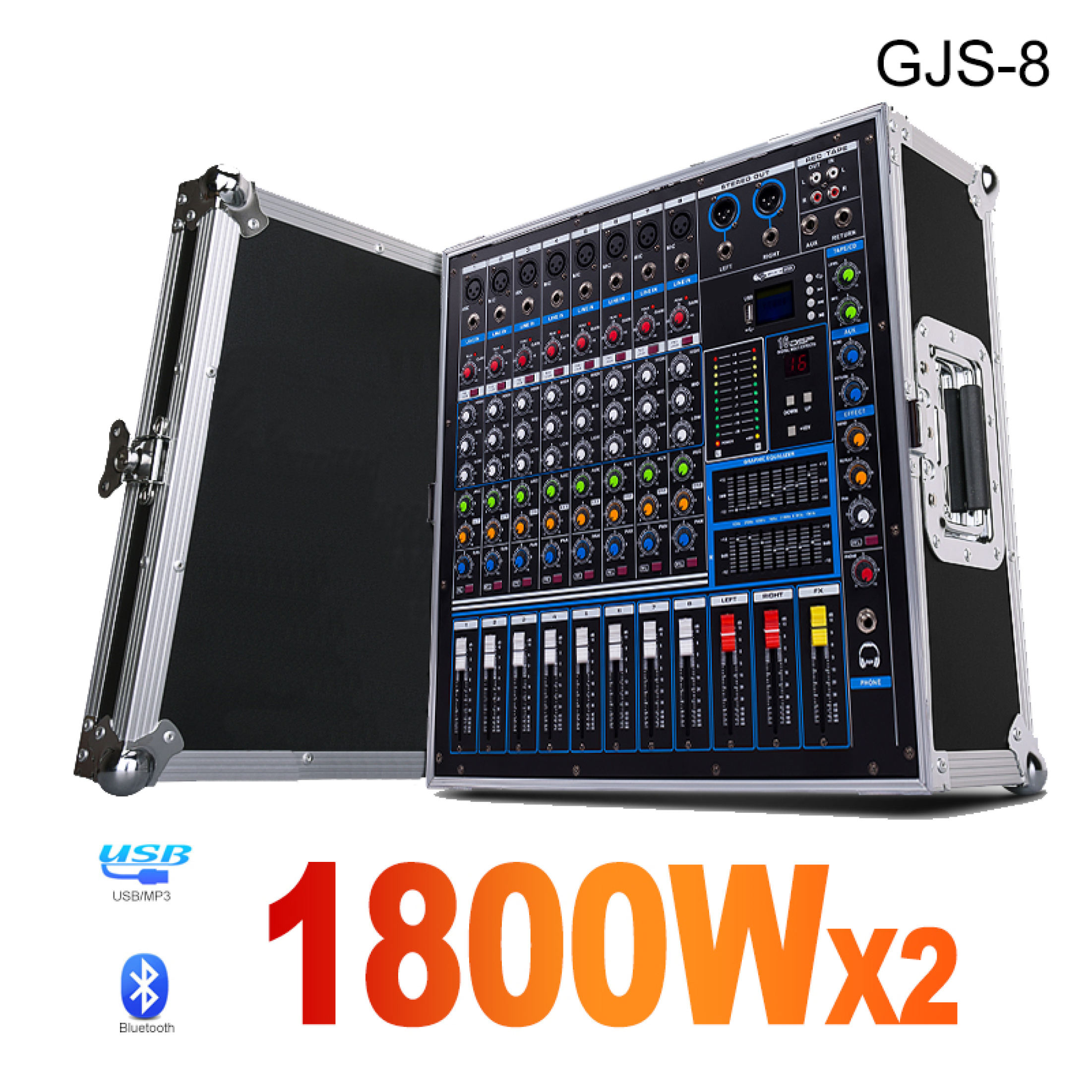 GJS-8/GSJ-8S Propesyonal na Audio Mixer 8 Channel UHF Wireless ...
