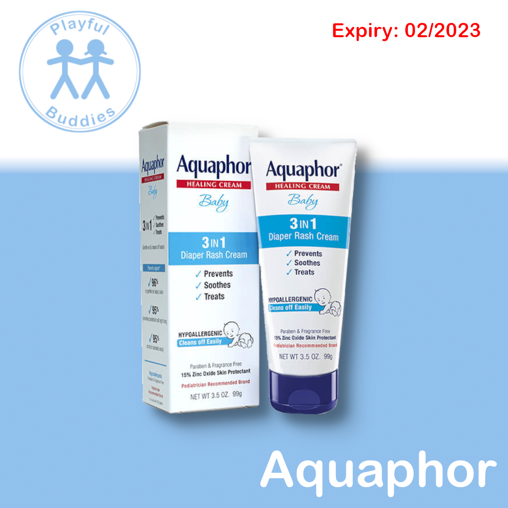 Aquaphor Baby Diaper Rash Cream, 3-in-1 Diaper Rash Relief | 3.5 oz (99 ...