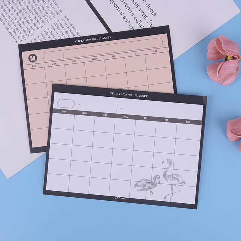 Creative simple desktop schedule planner monthly plan mini notebooks ...