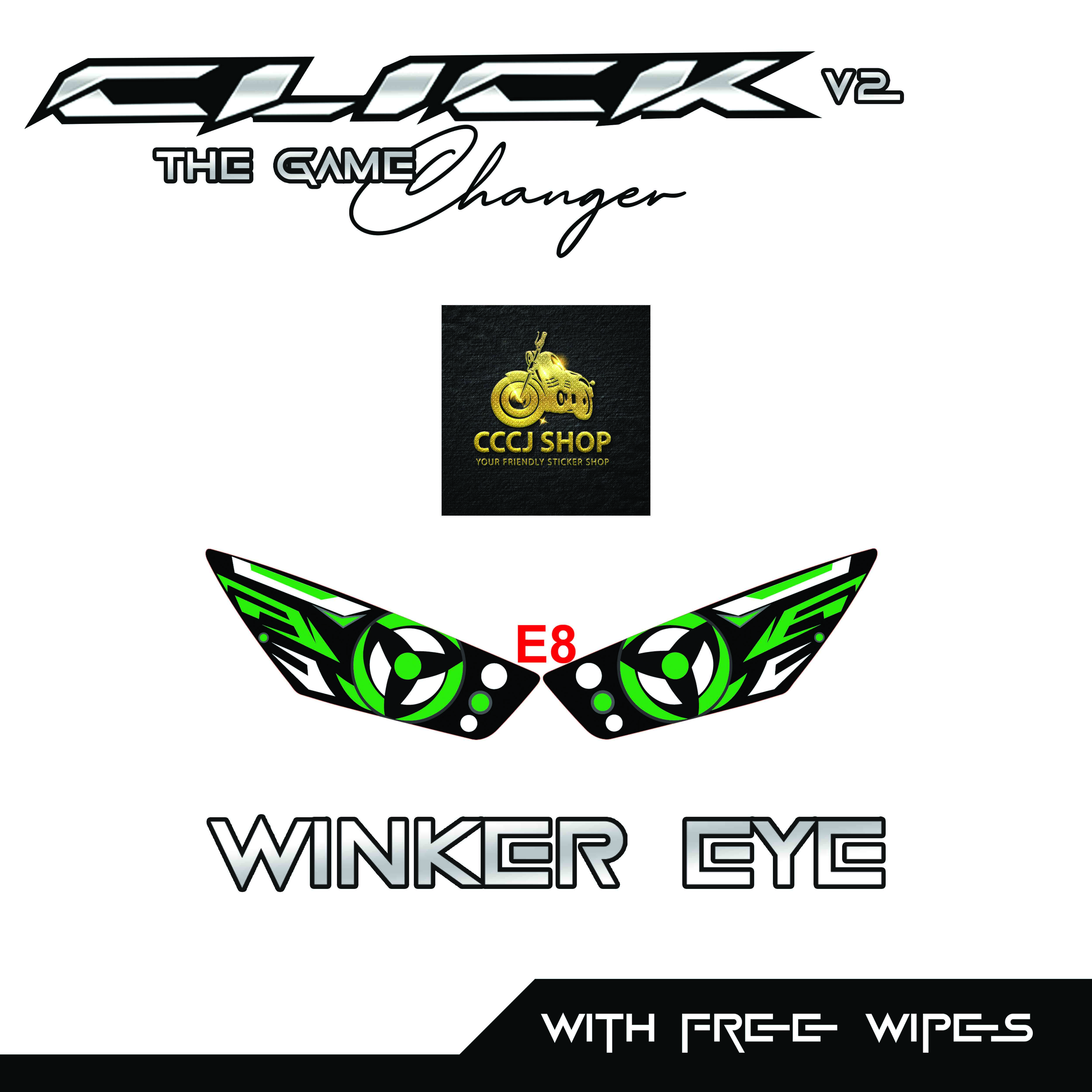 HONDA CLICK V2 WINKER EYE STICKER/TRANSPARENT/TRANSLUCENT VNYL MATERIAL ...
