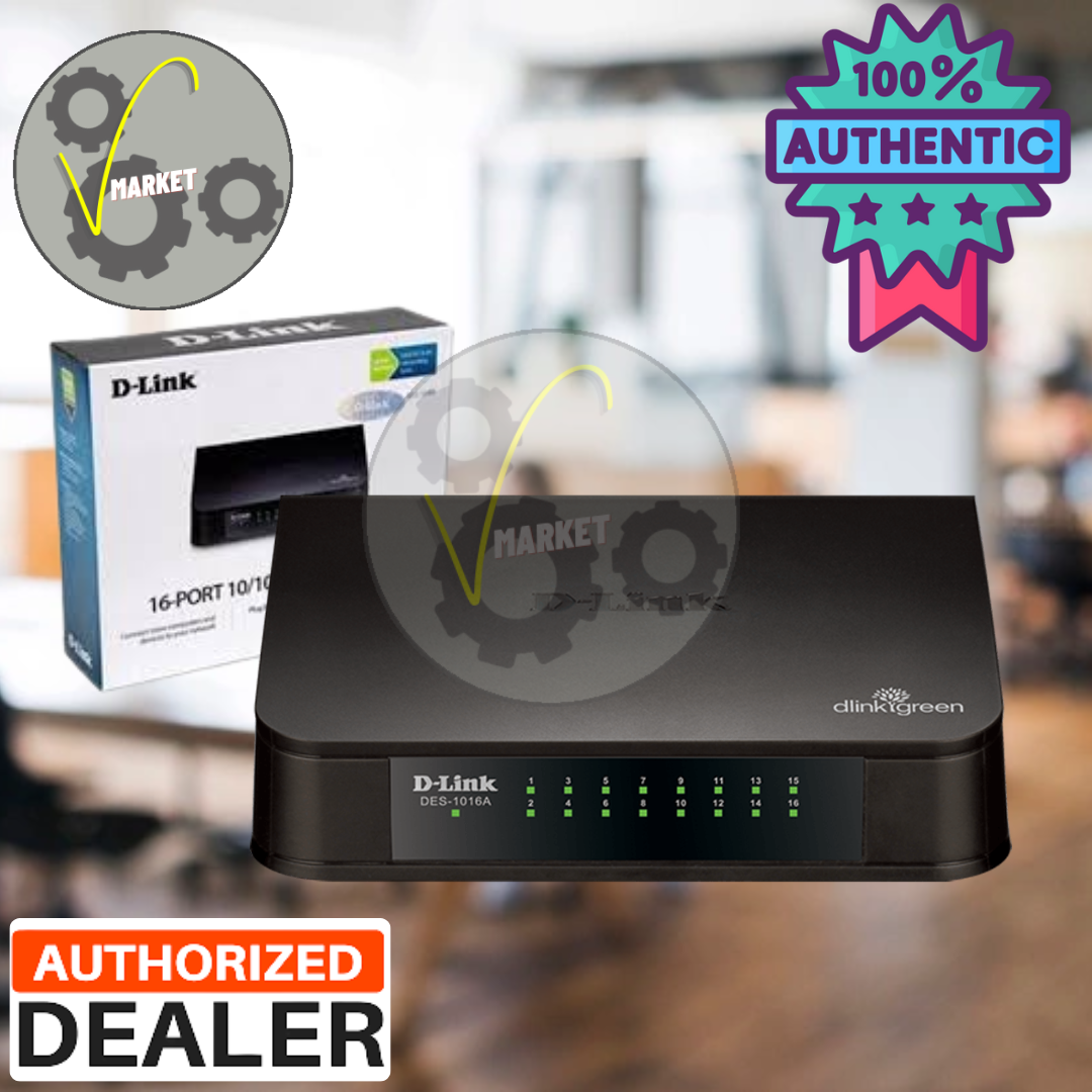 D Link 16 port 10/100 Switch DES-1016A Fast Ethernet Network Switch HUB ...