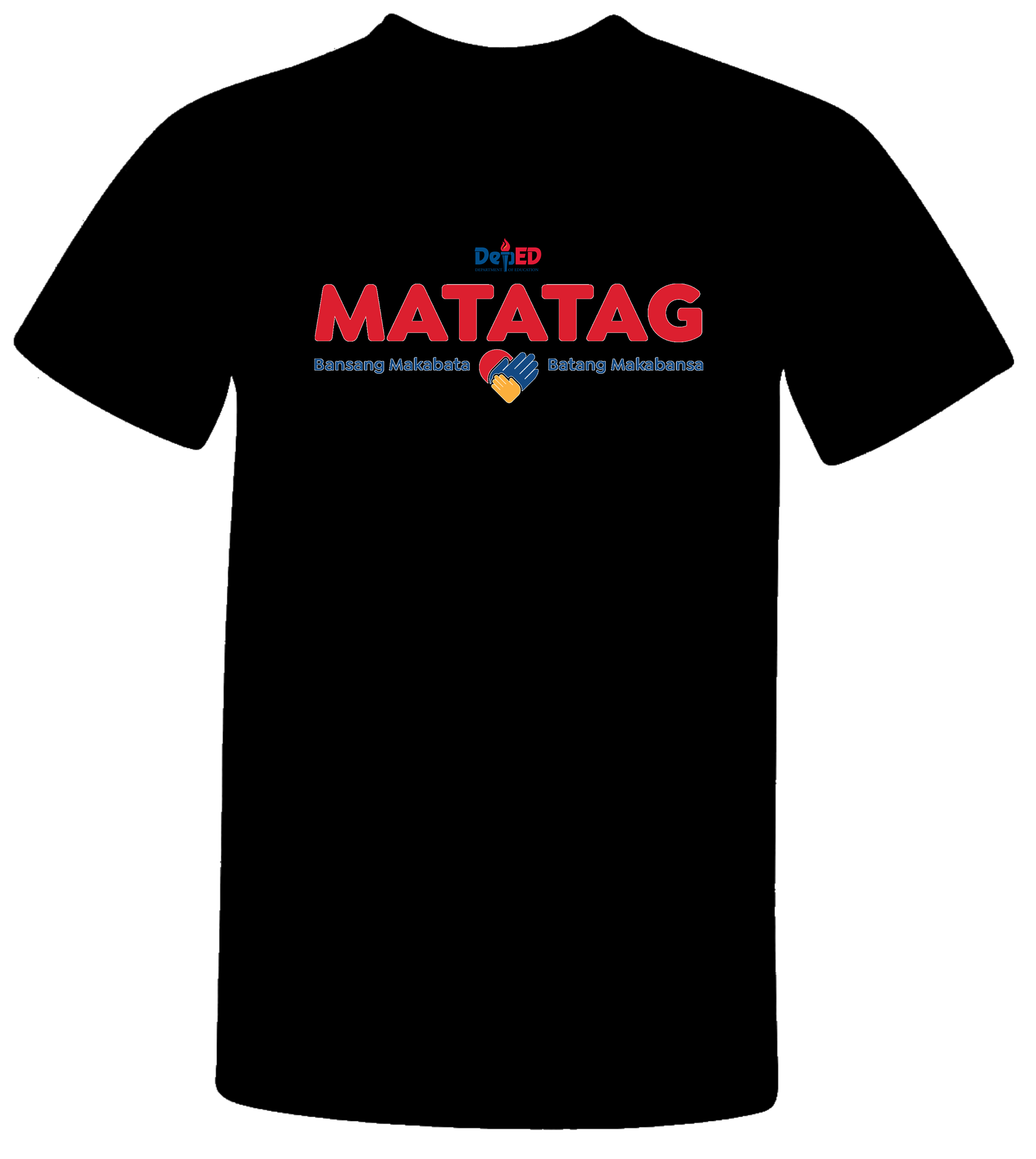 DEPED-MATATAG/BAGONG PILIPINAS BLACK HANES-GENUINE PURE COTTON V-NECK ...