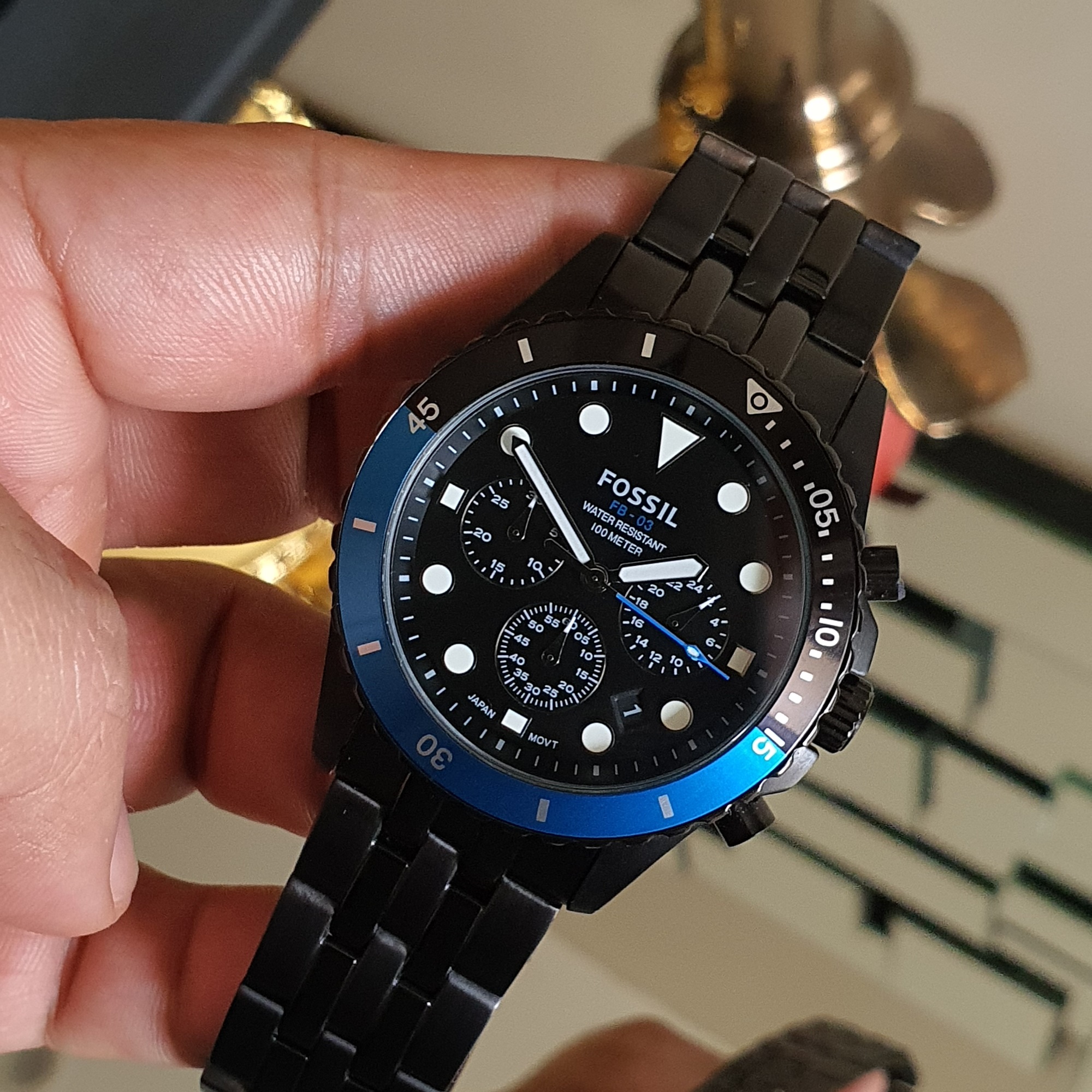 Guaranteud Original Fossil FS5835 Men's Chronograph Smoke Stainless ...