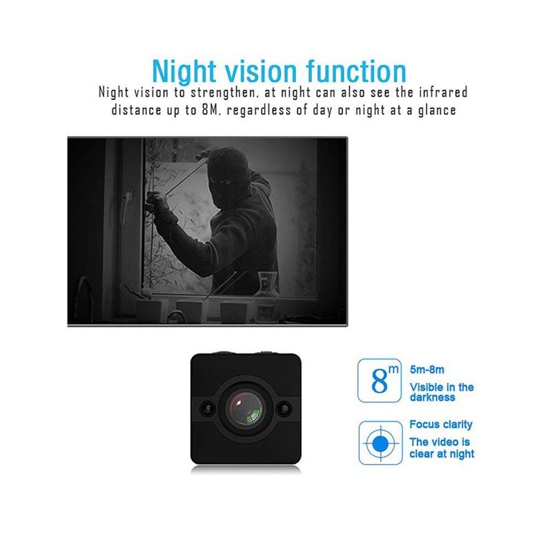 SQ12 Mini Camera Sports HD DV Camcorder 1080P Night Vision 155 degree ...