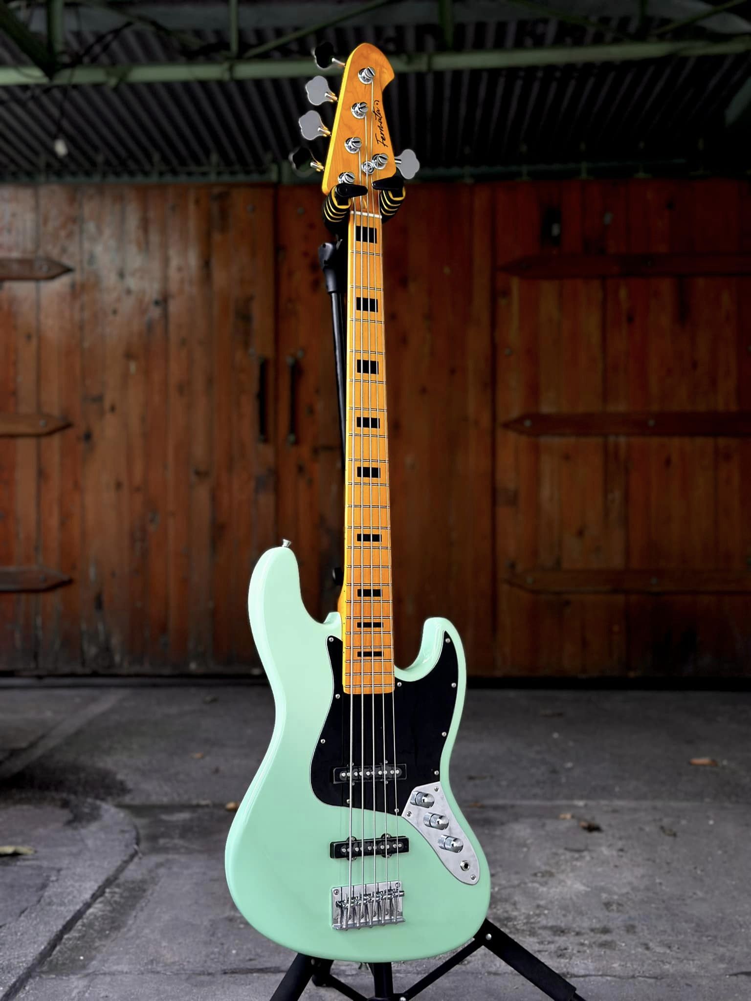 Fermata FJ-1 Jazz Bass Electric Guitar with Stainless Steel Frets - 4 ...