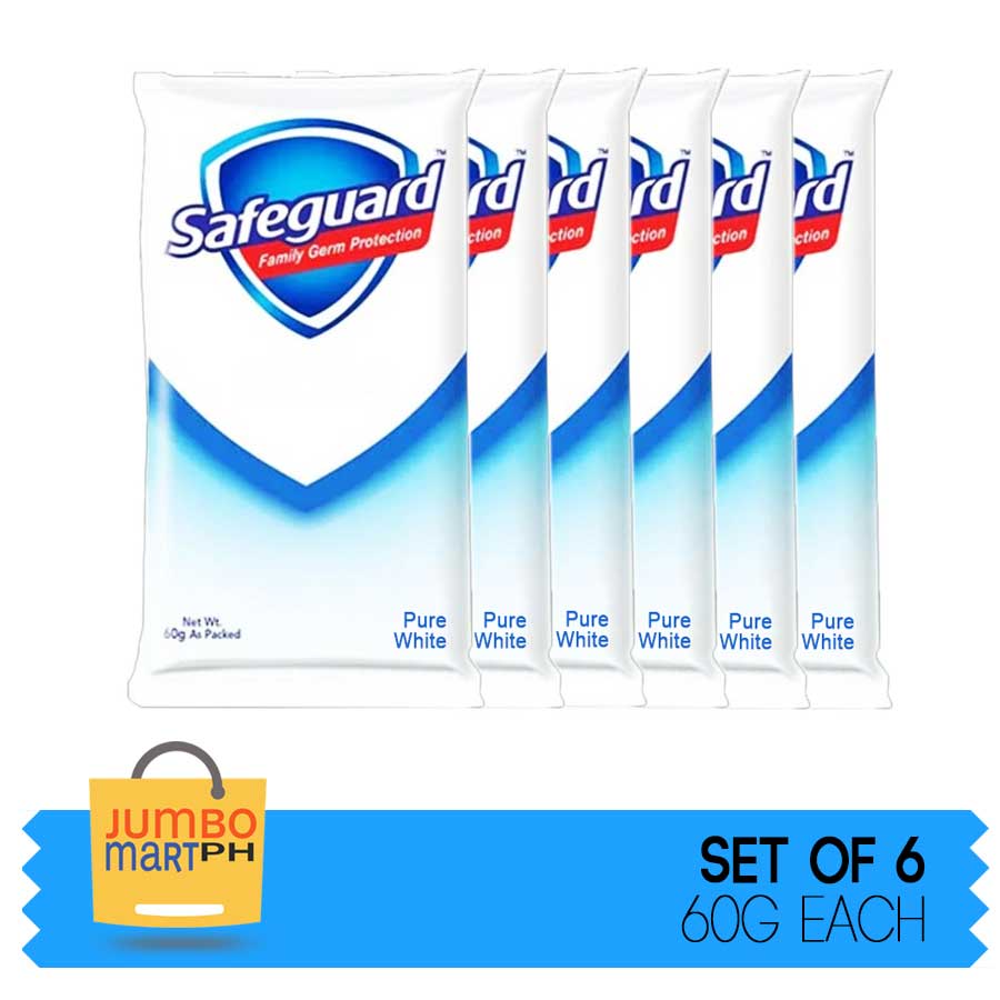 SAFEGUARD PURE WHITE BATH SOAP 60G / SET OF 6 | Lazada PH