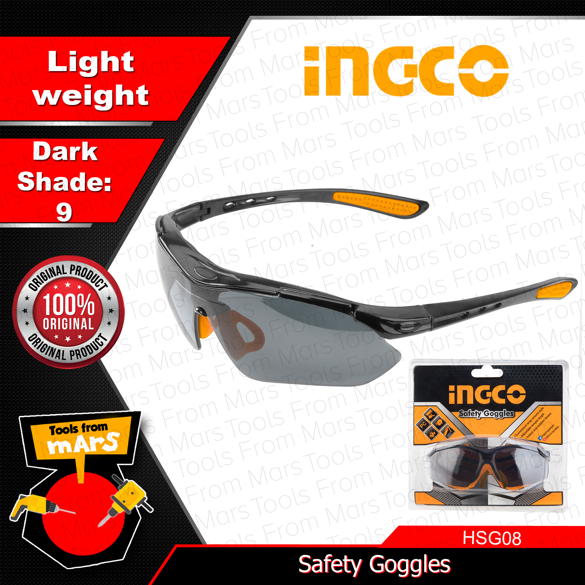 INGCO Safety Goggles HSG08 •TOOLS FROM MARS• IHT | Lazada PH