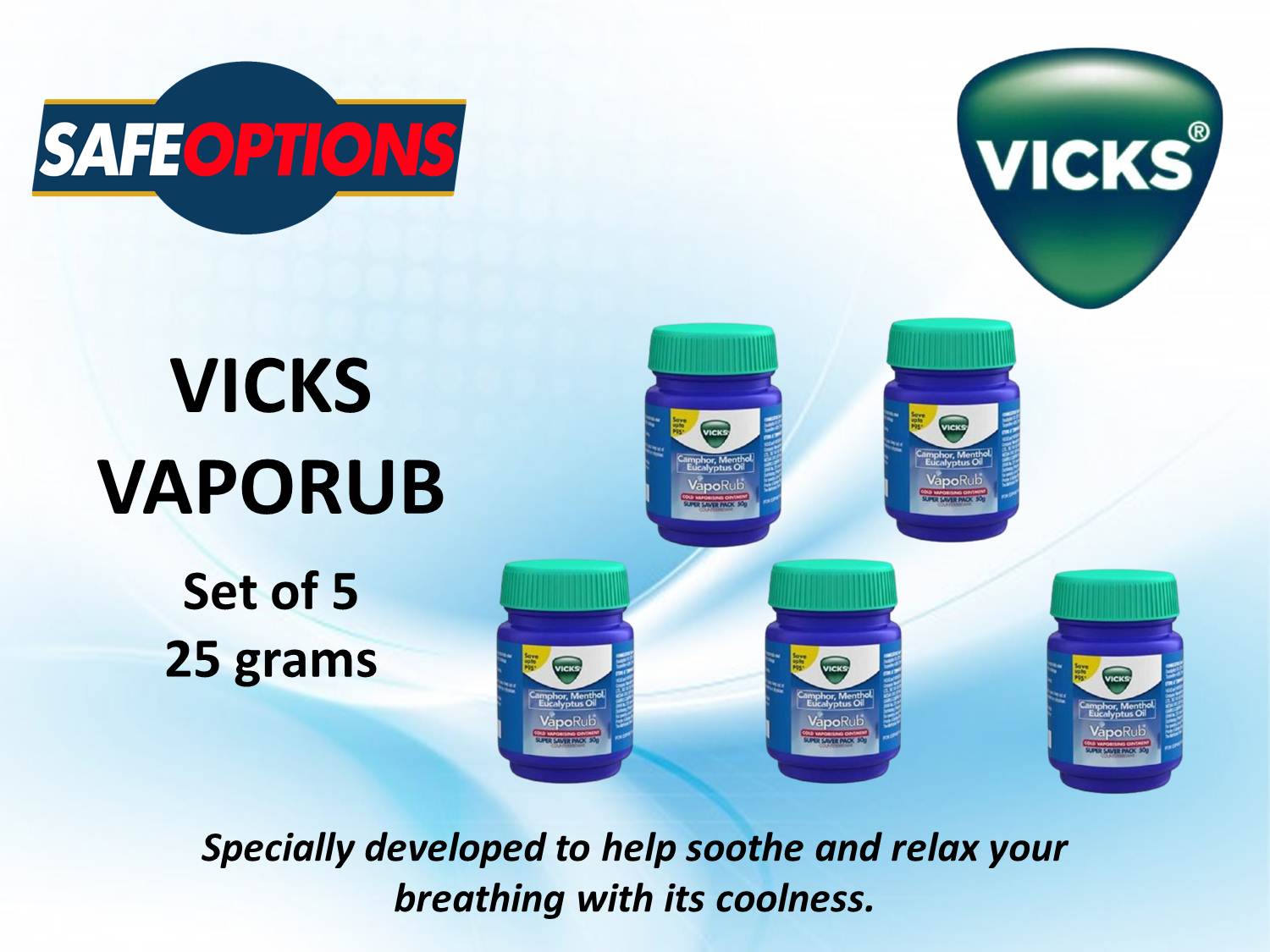 Authentic Vicks Vaporub (25 grams) Set of 5 | Lazada PH