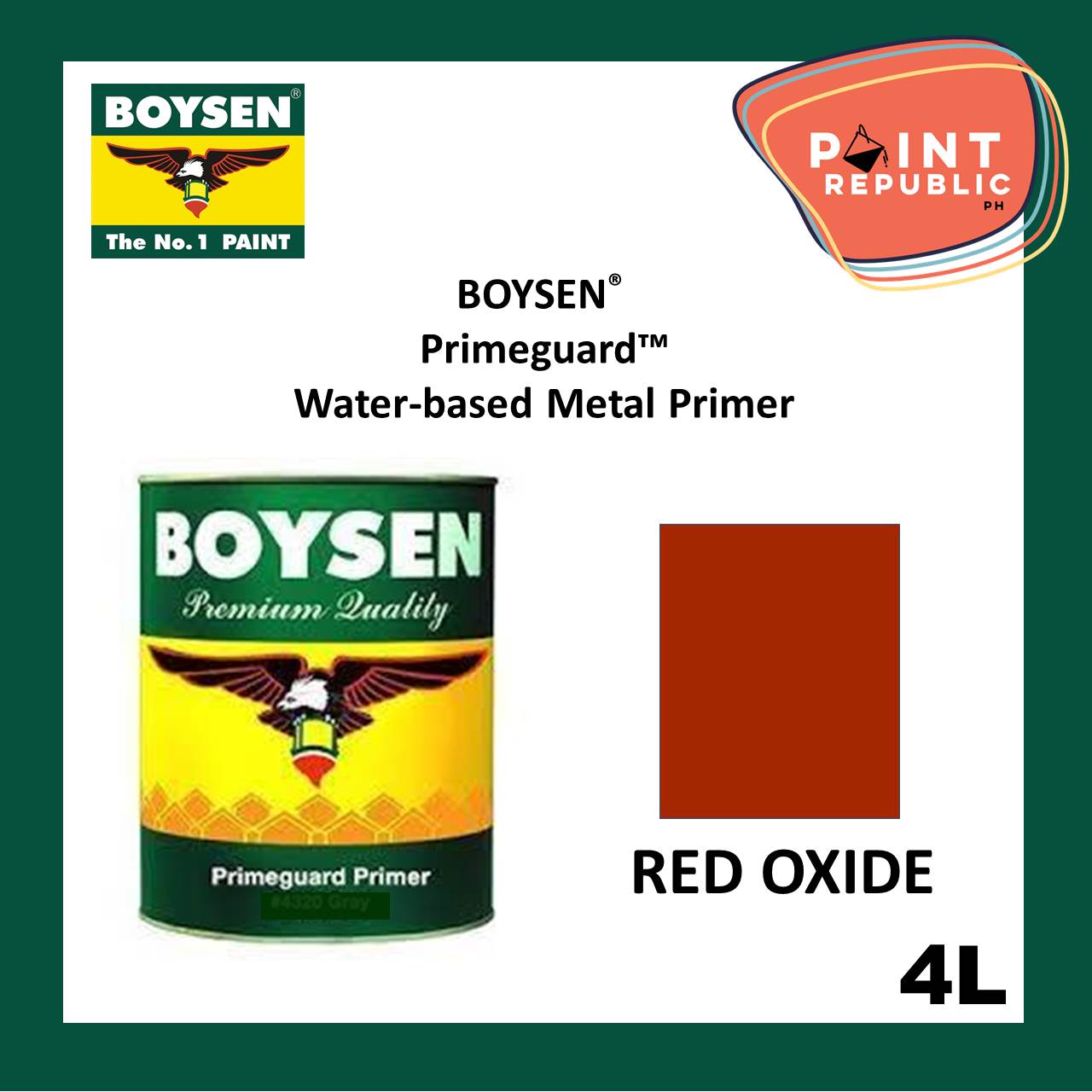 Boysen Primeguard - Water Based Metal Primer (4liters/GAL) | Lazada PH