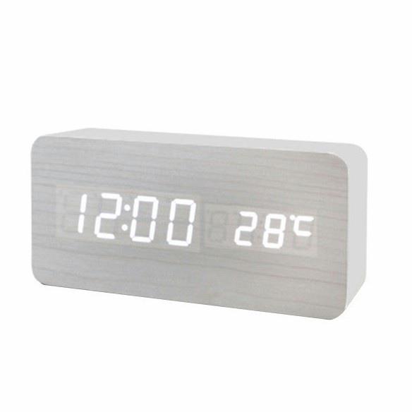 ♒【 tock】 oode Vce otro Aarm cock usb Bedside ock h edar rmometer o ...