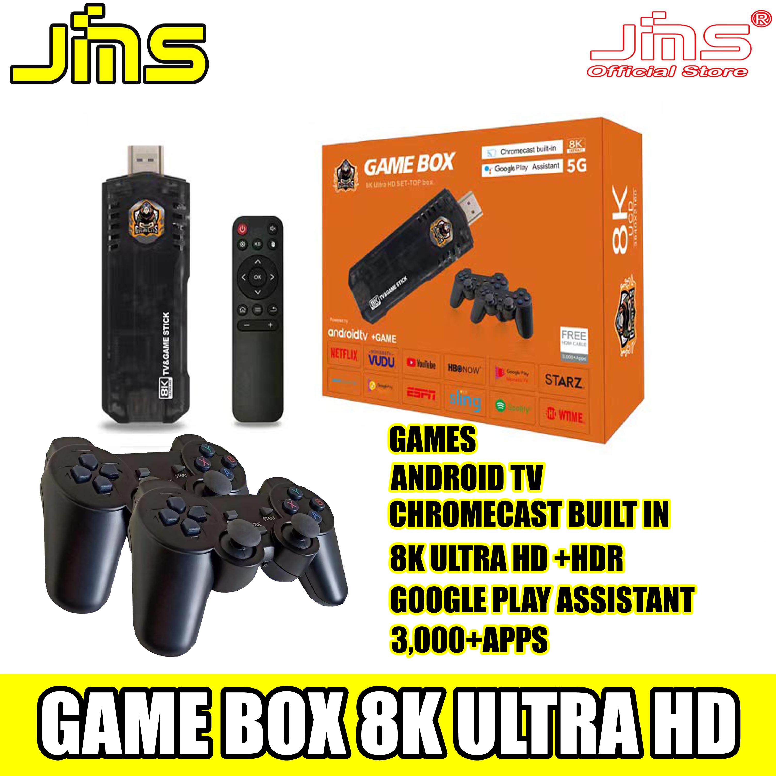 GAME BOX Android TV Box 8K 4K Video Wireless Controller Quad-core Game ...