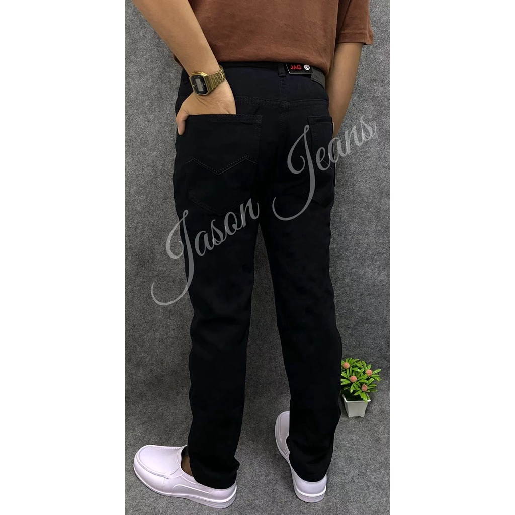 Black Maong Pants Not Stretchable Jagthug Plain Jeans | Lazada PH