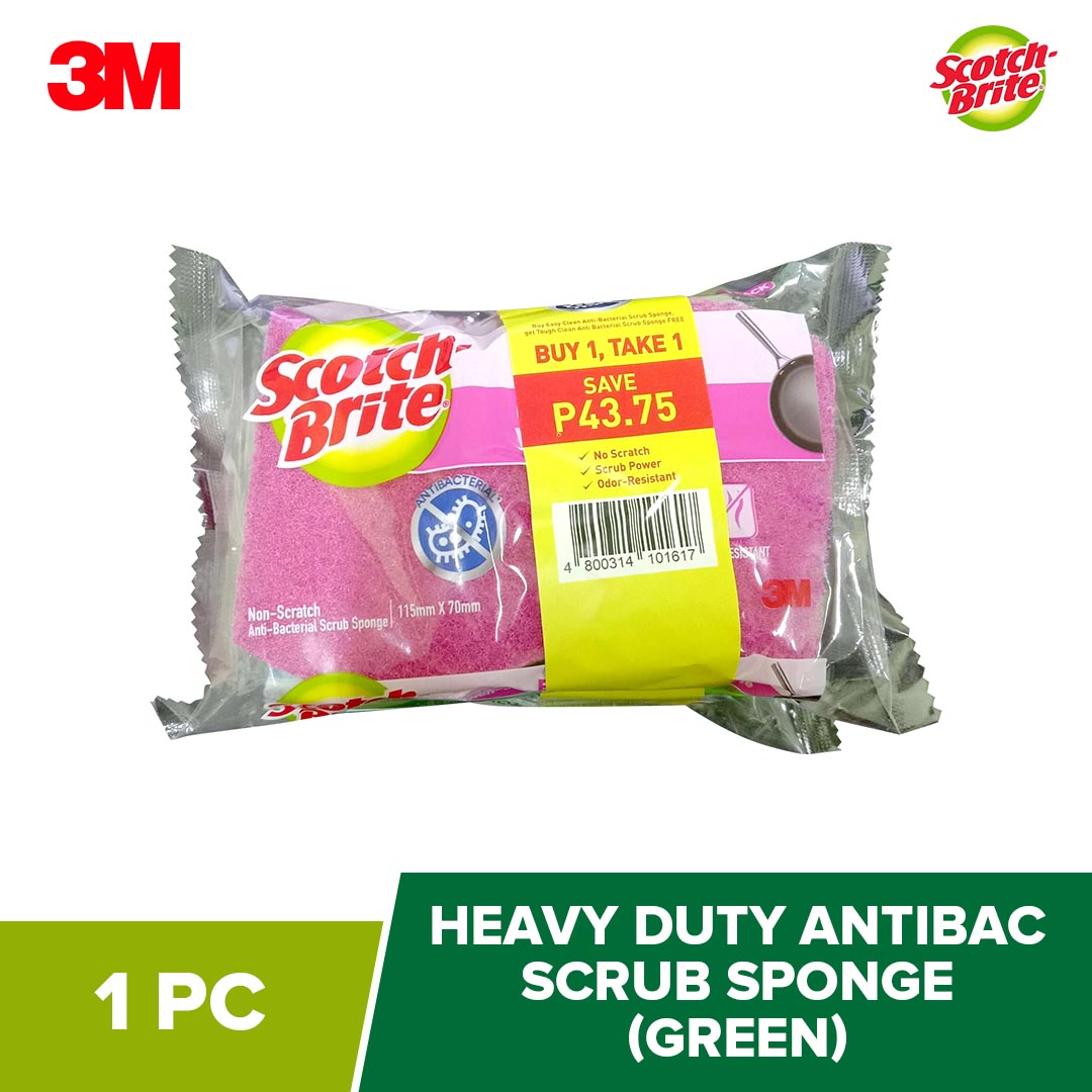 3M Scotch Brite Tough Clean Scrub Sponge Powerful Scrubbing for Stuck ...