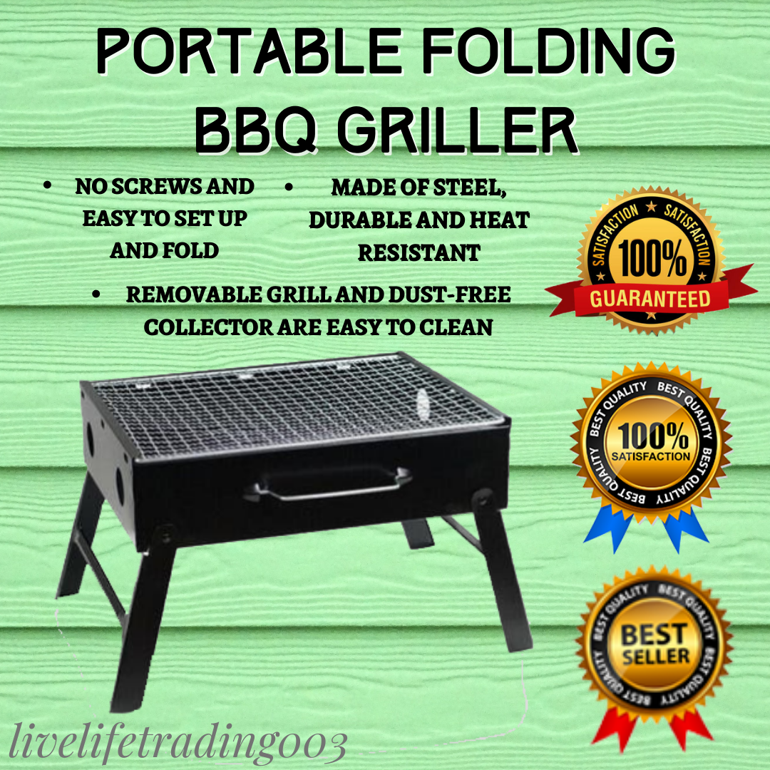 Best Seller PORTABLE FOLDING BBQ GRILLER | Outdoor Camping Griller ...