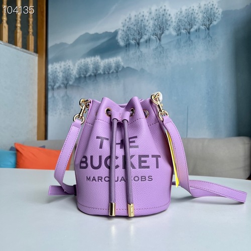 MARC JACOBS mj leather solid color bucket bag messenger bag handbag ...